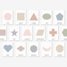 16 Printable Geometric Shapes Flashcards, Kids Pastel 2D Shapes Cards ...