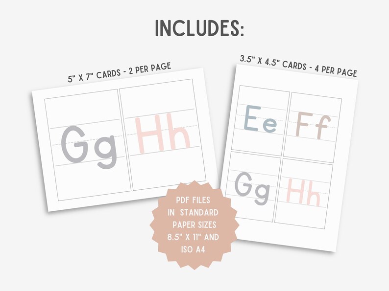 Printable ABC Flashcards, Kids Handwriting Practice Cards, Printing ...