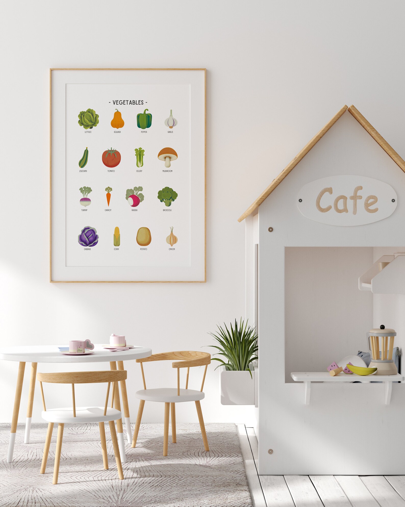 Vegetables Print, Veggies Food Poster, Educational Wall Art, Homeschool ...
