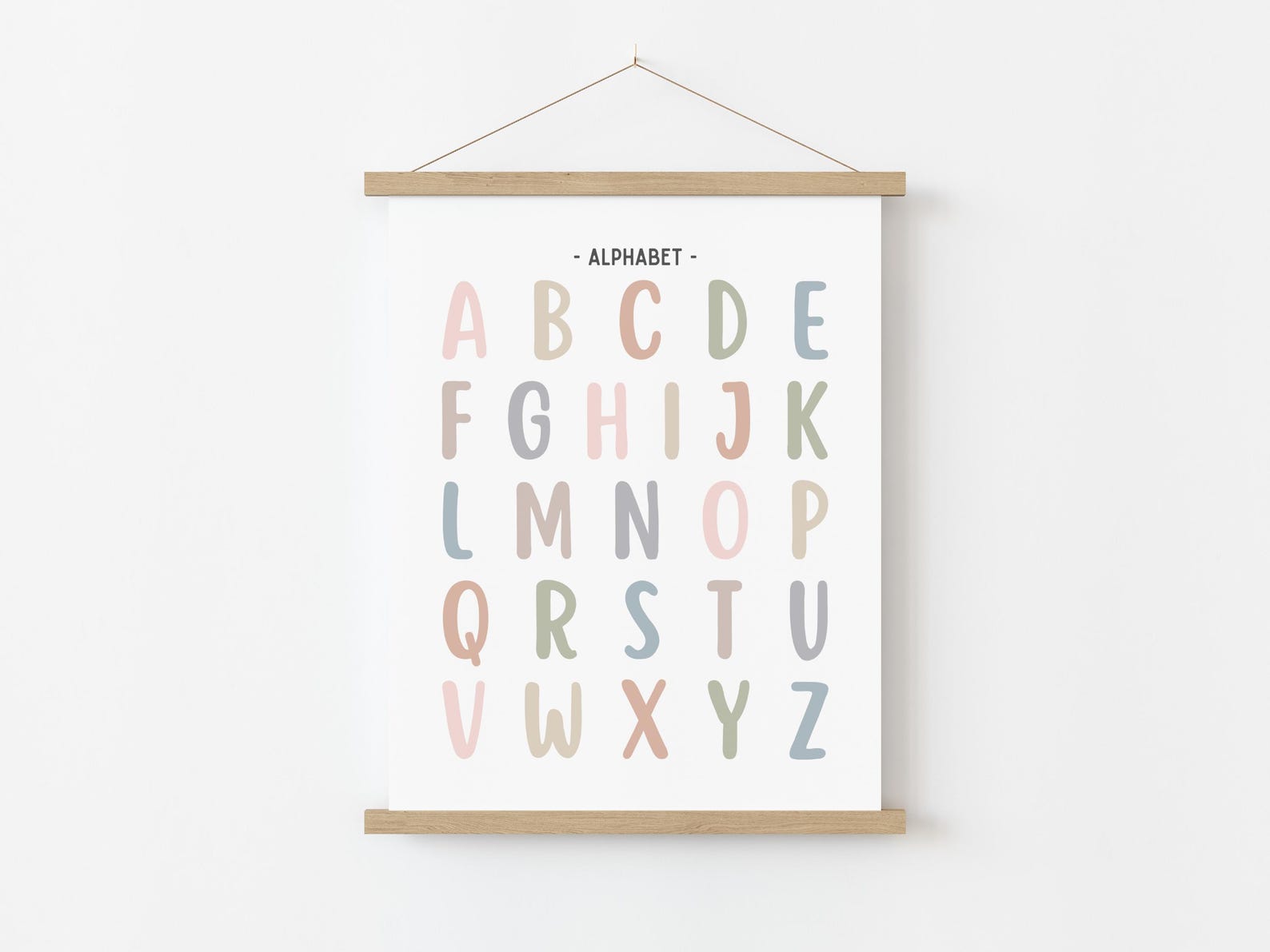 Pastel Alphabet Poster, Educational Poster for Kids, Abcs Poster ...