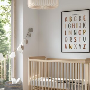 Alphabet Neutral Print, Boho Letters Poster, Educational Wall Art ...