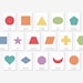 16 Printable Geometric Shapes Flashcards, Kids Rainbow 2D Shapes Cards ...