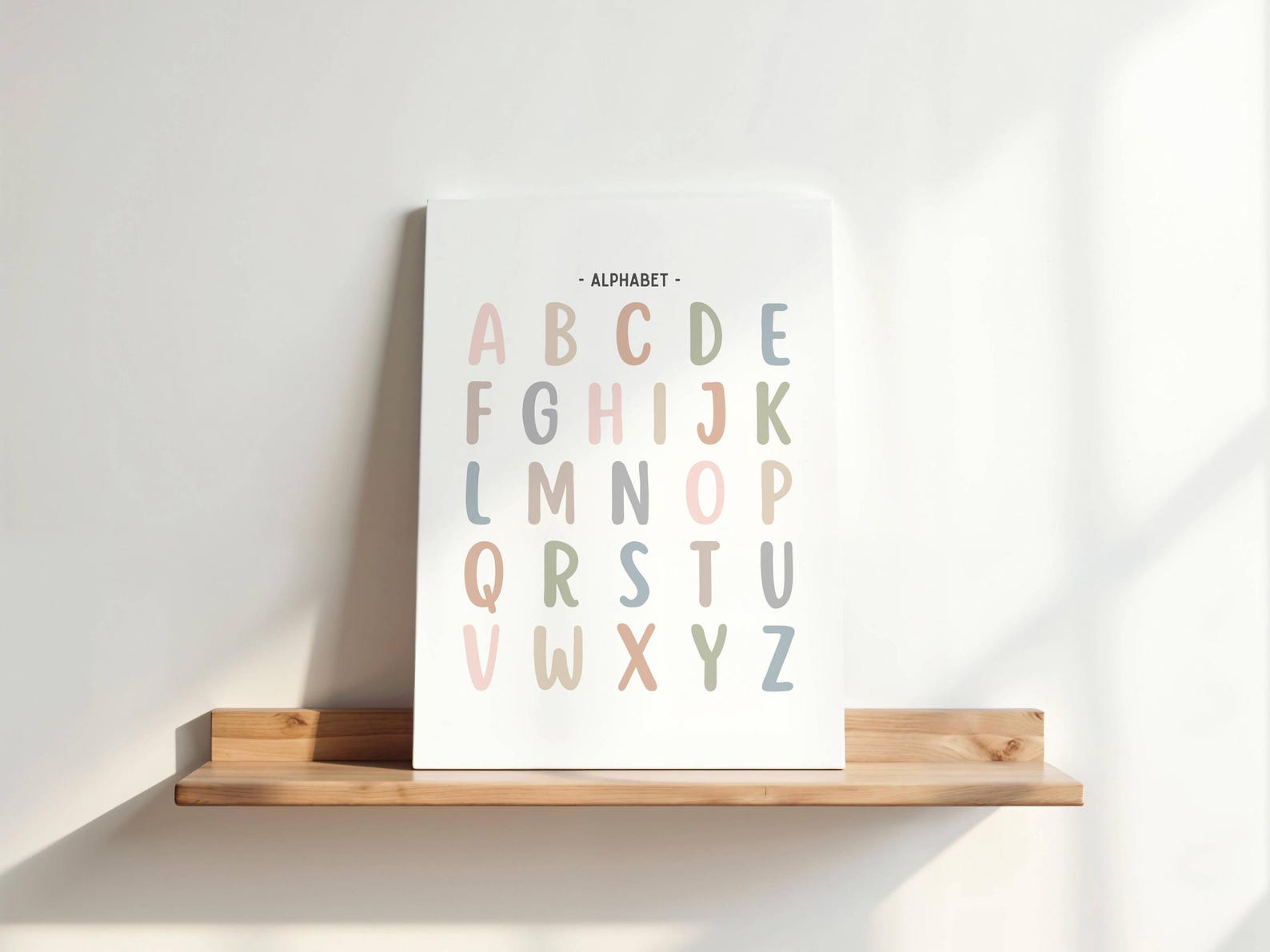 Pastel Alphabet Poster, Educational Poster for Kids, Abcs Poster ...
