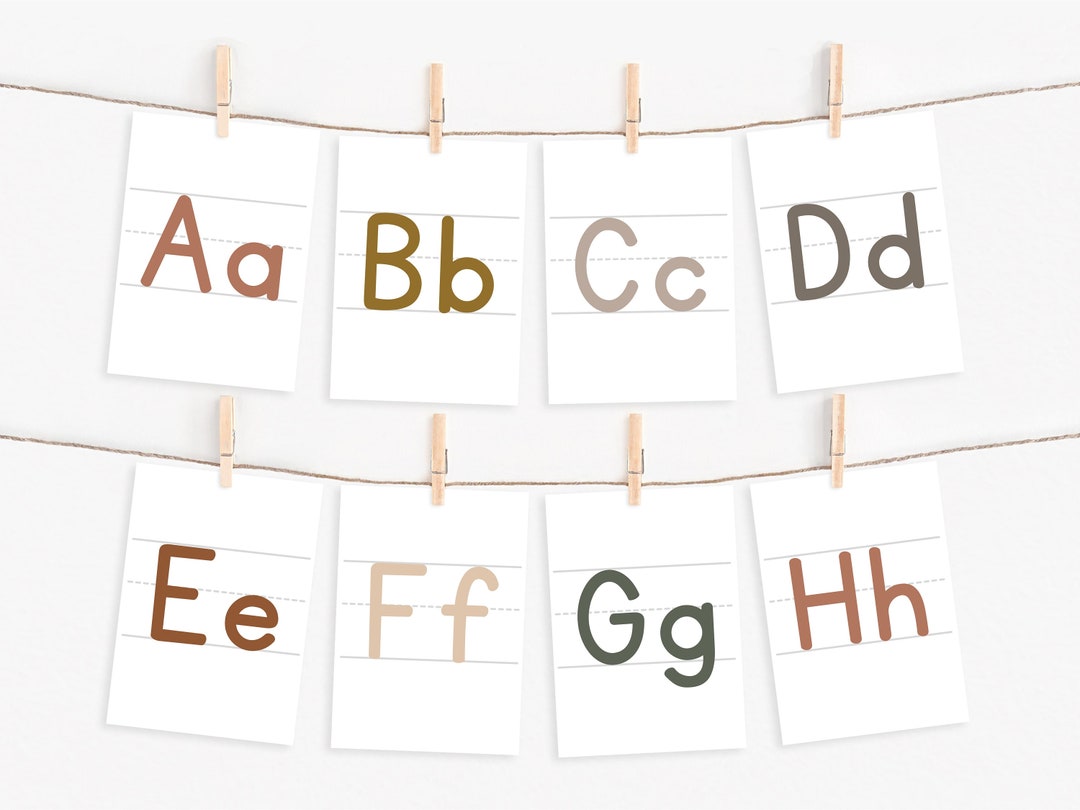 Printable ABC Flashcards, Kids Handwriting Practice Cards, Printing ...