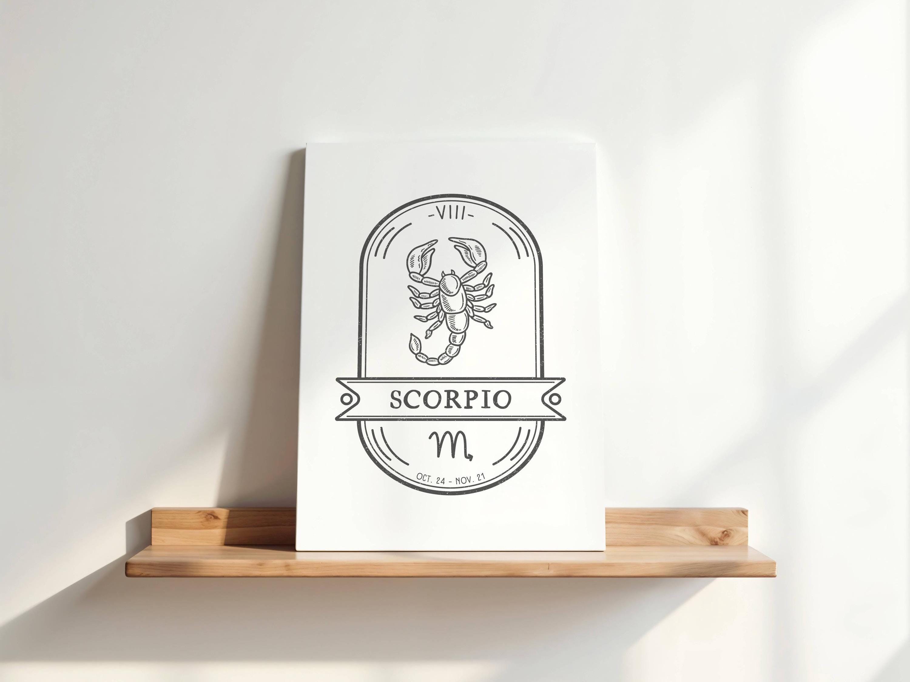Scorpio Zodiac Poster, Astrology Print, Horoscope Gift, Gift for ...