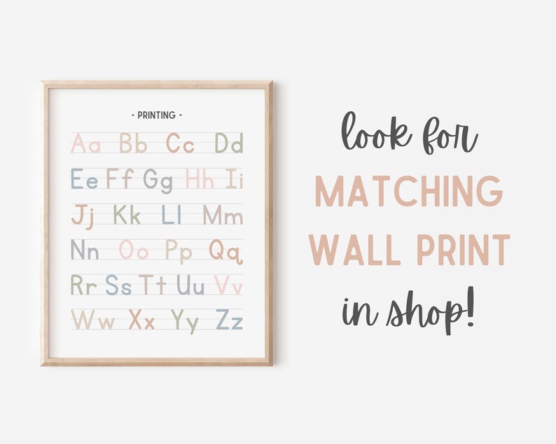 Printable ABC Flashcards, Kids Handwriting Practice Cards, Printing ...