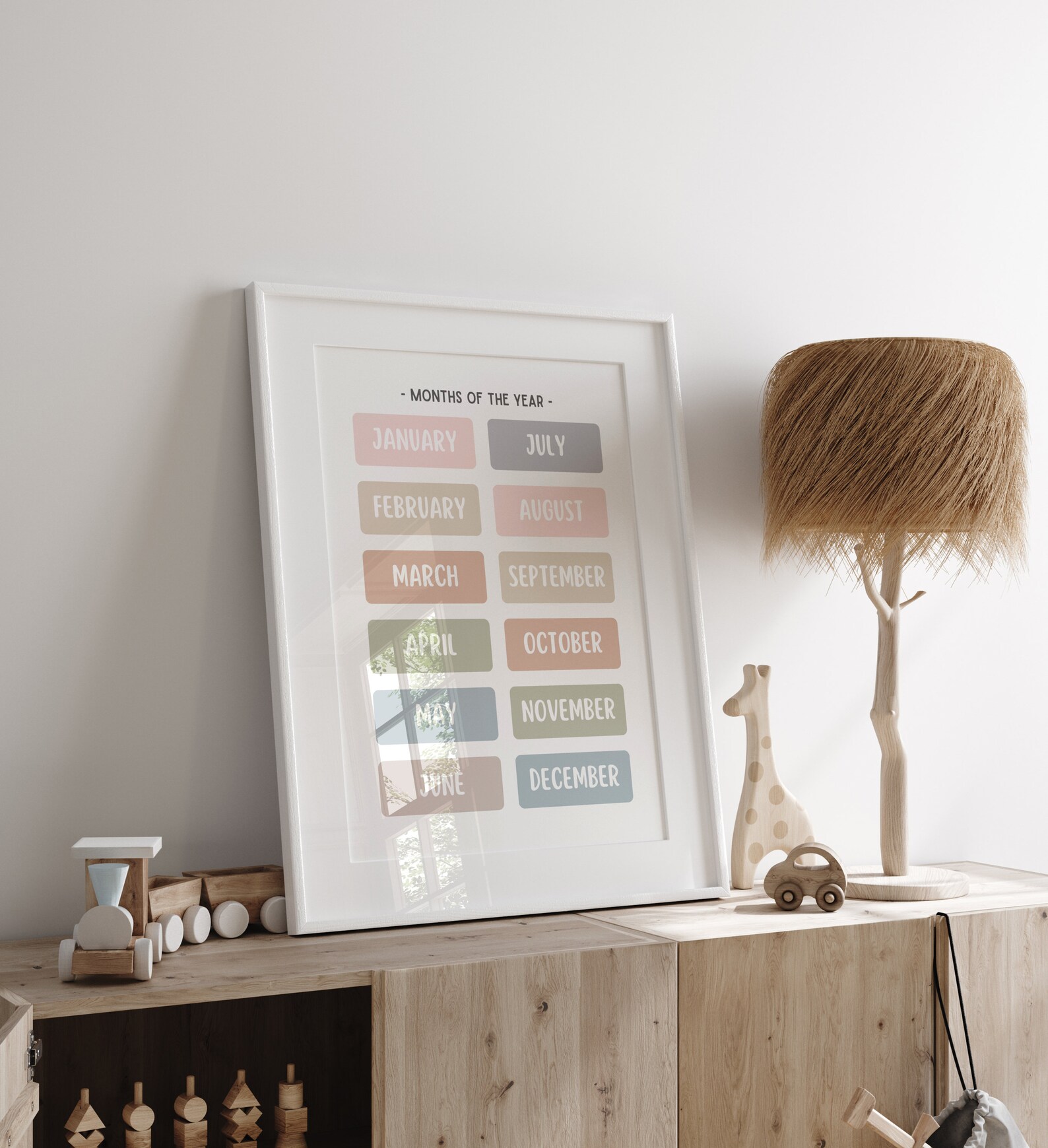 Months of the Year Pastel Print, Educational Poster, Homeschool ...