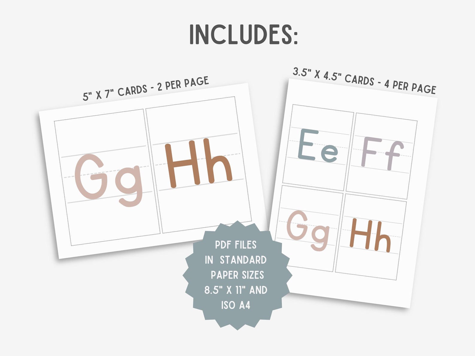 Printable Alphabet Flashcards, Toddlers ABC Flashcards, Handwriting ...