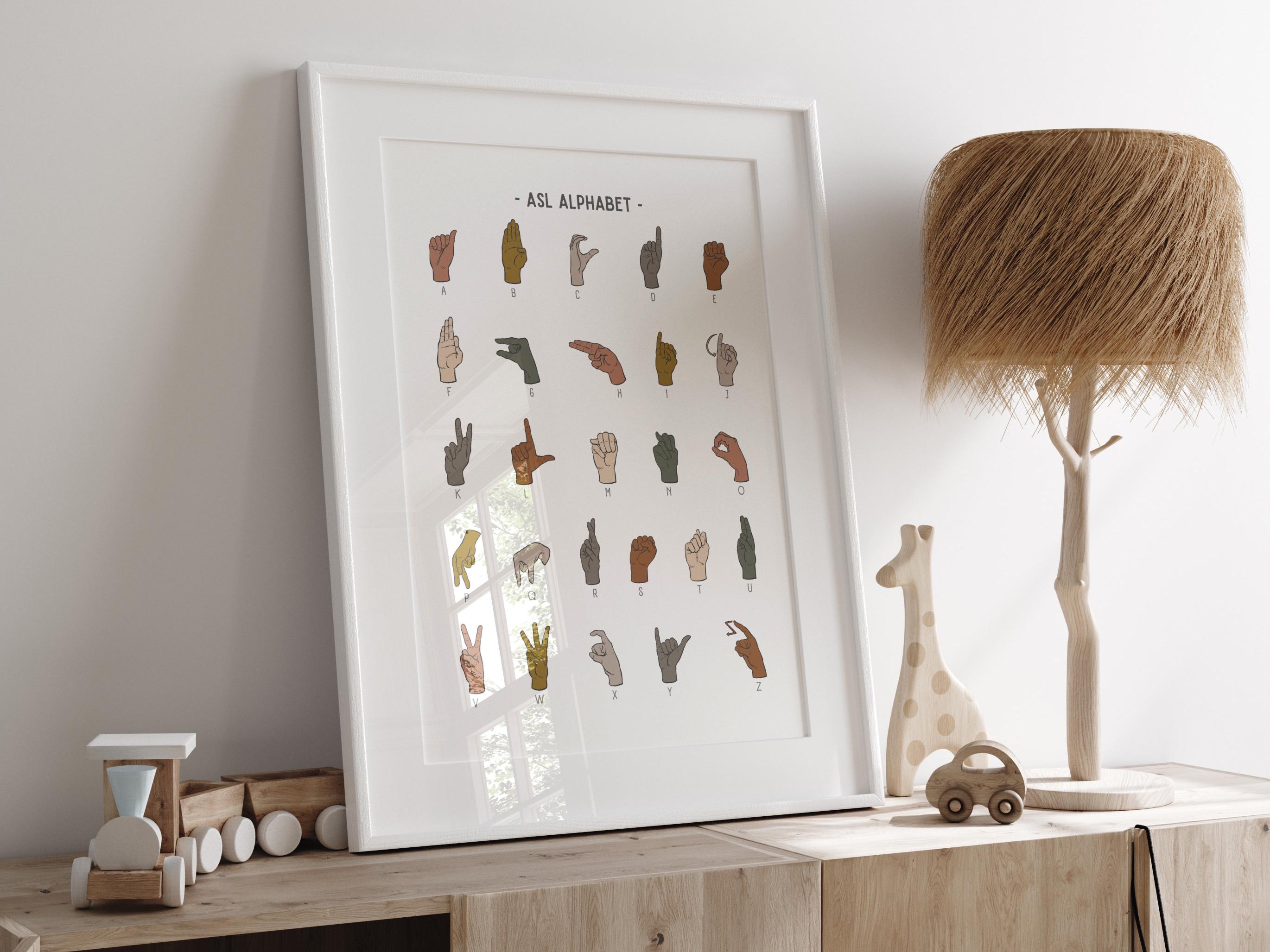 Sign Language Alphabet Neutral Print, Learn to Sign ASL Letters ...