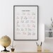 Cursive Writing Alphabet Pastel Poster, Letters Print, Educational Wall ...