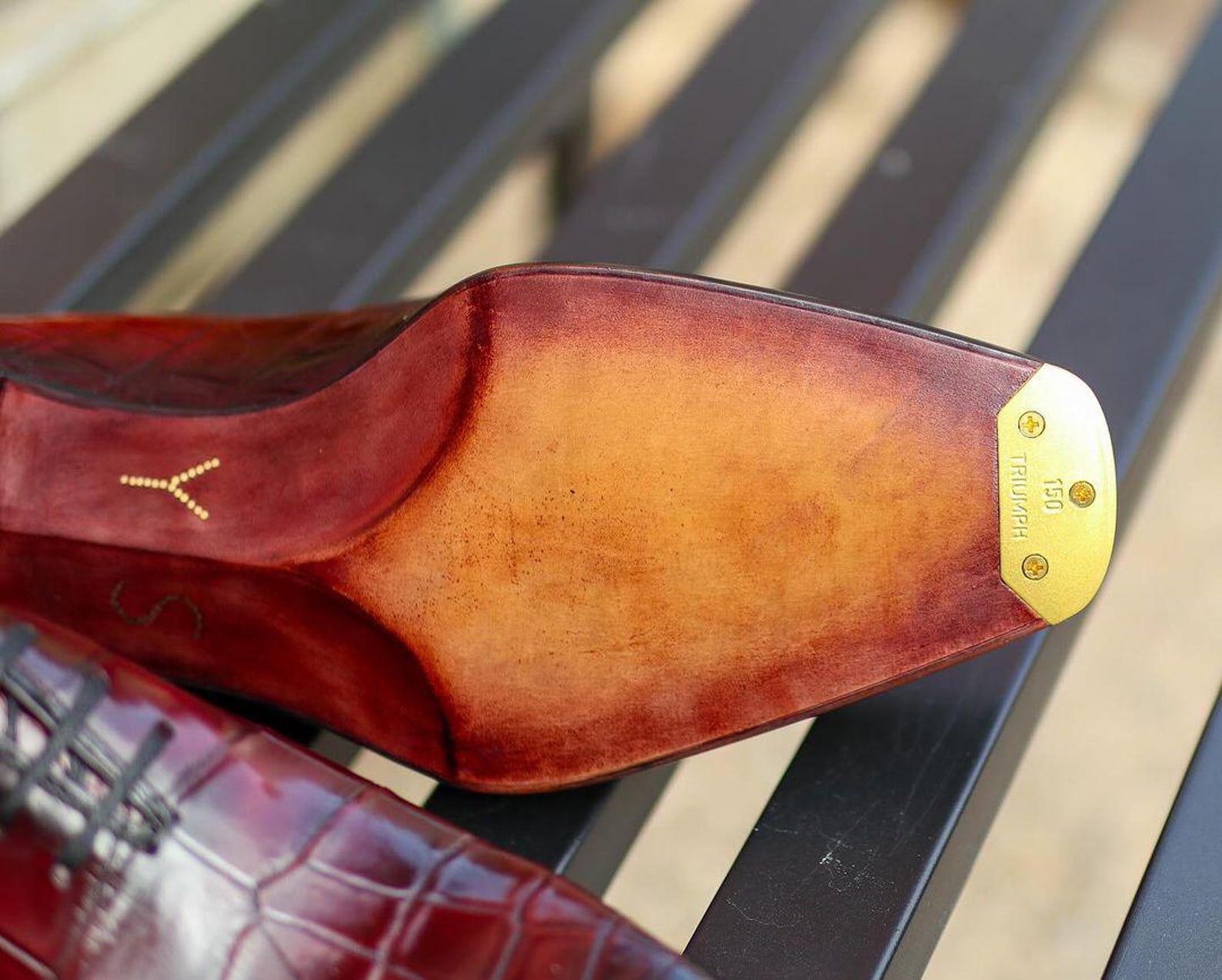 Patina Exotic Leather Oxford Shoes Hand-welted & Hand-lasted With ...