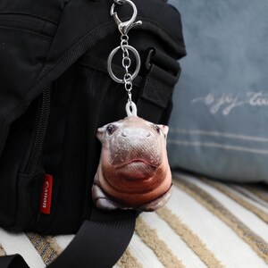 Moo Deng | Moo Deng Keychain | Moo Deng | Hippo Car Accessories | Moo ...