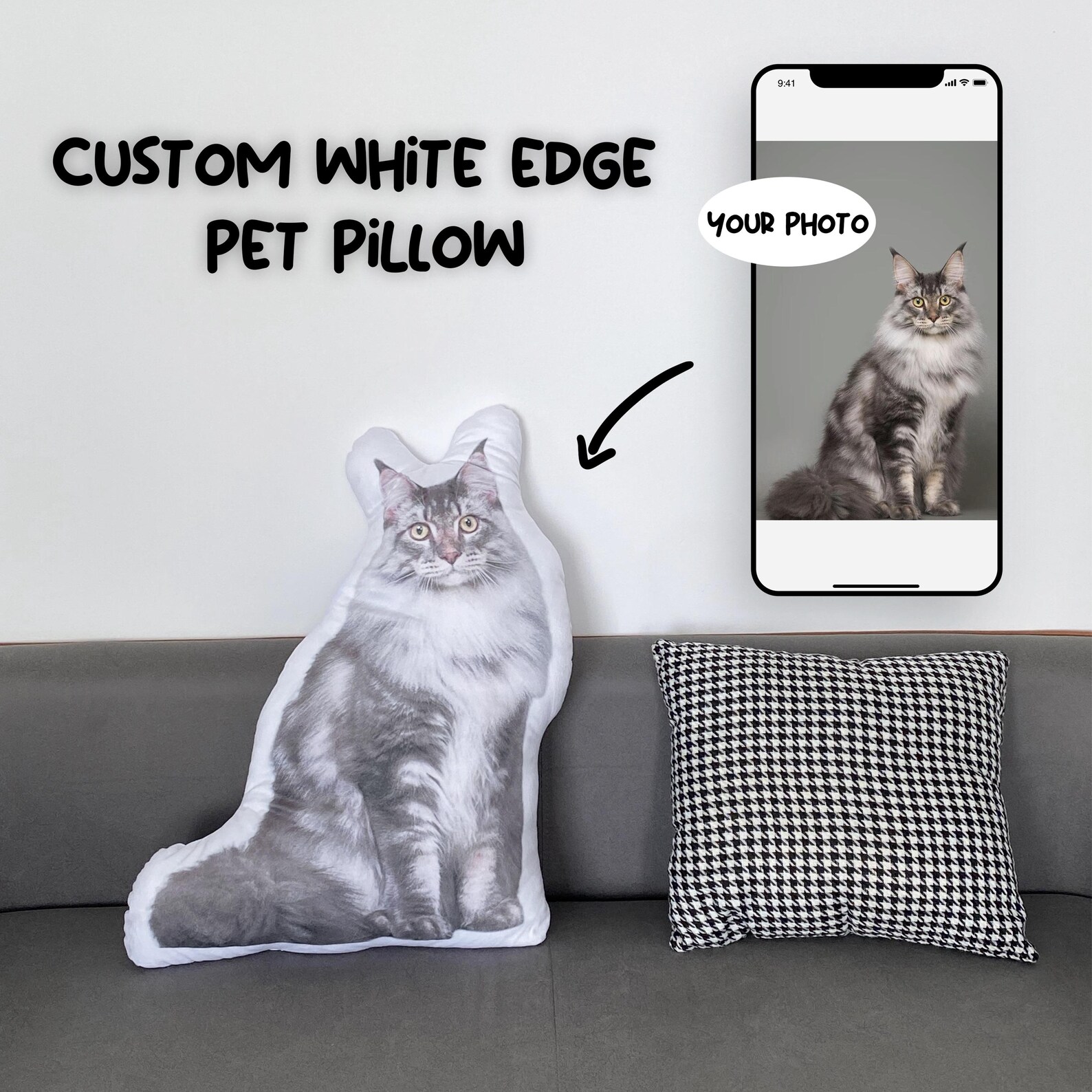 Custom Pet Pillow, Hug Pillow, Personalized Dog/cat Pillow, Custom Body ...