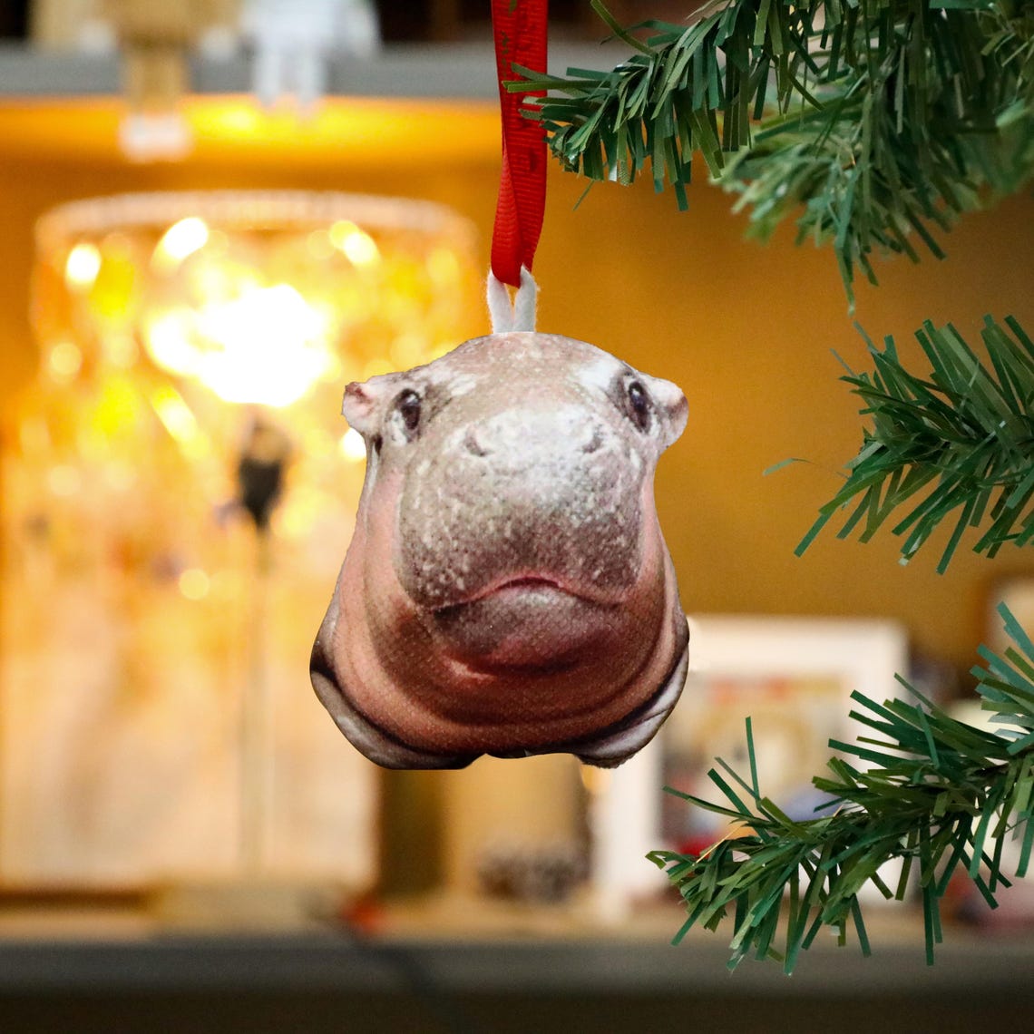 Moo Deng | Moo Deng Christmas Ornaments | Moo Deng | Hippo Car ...
