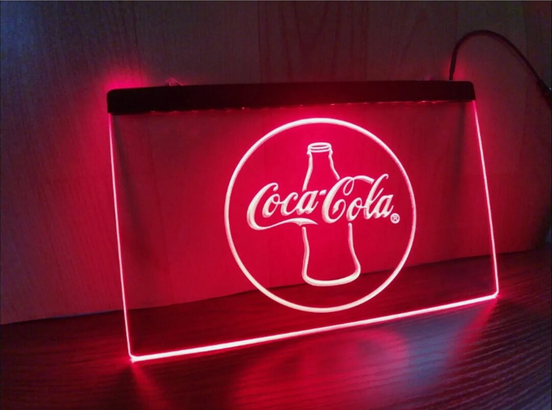 Coca Cola Custom Made to Order Neon Glow Effect Home Garden Man Cave ...