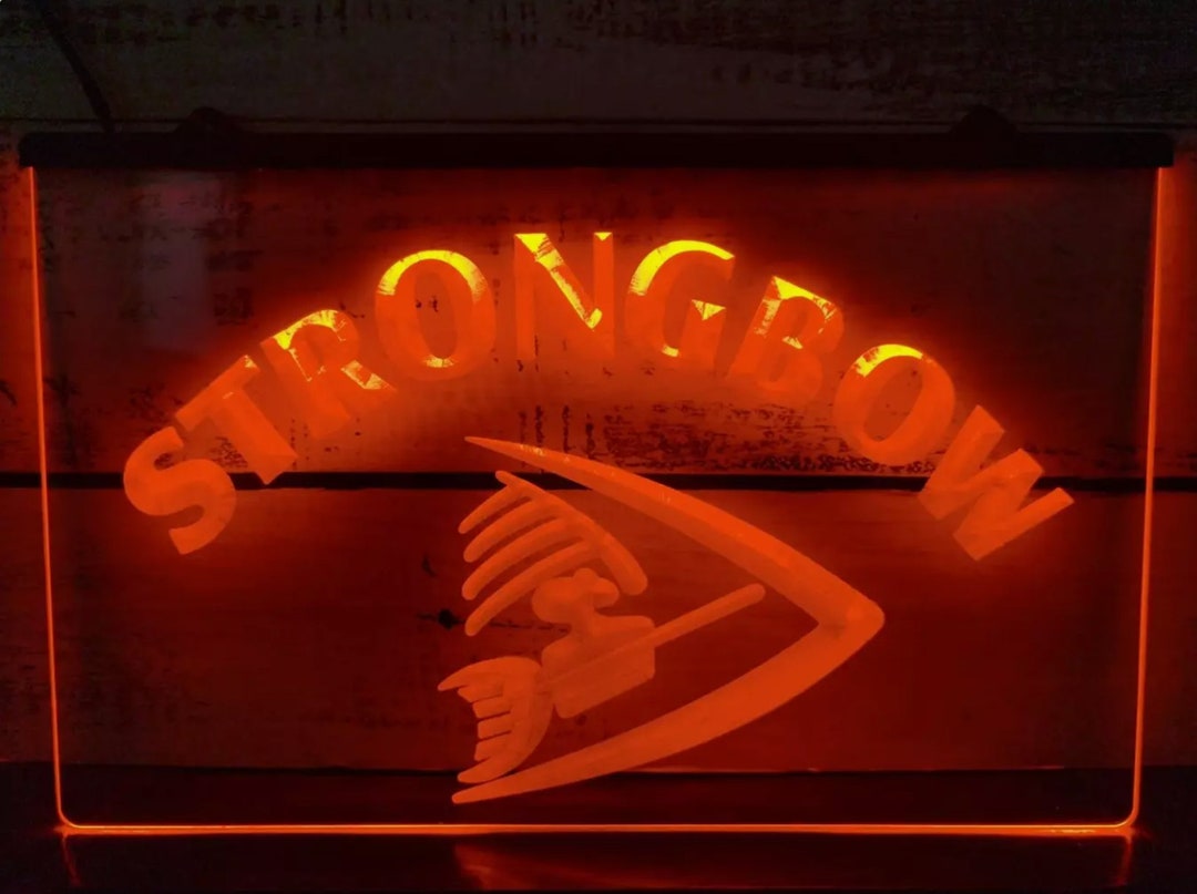 Strongbow Cider Beer Custom Made to Order Neon Glow Effect Home Garden ...