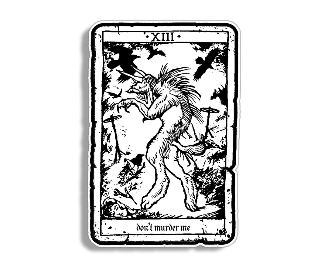 Tarot Card Dire Wolf Vinyl Decal Sticker Grateful Dead Crows - Etsy