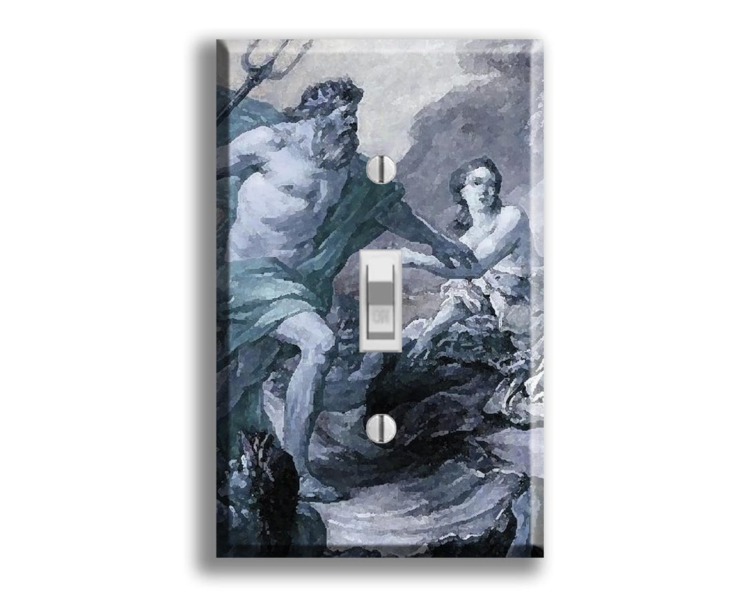 Greek Mythology Poseidon Aithra Art Light Switch Plate Cover Nautical ...