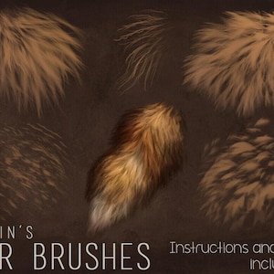 Animal Hair Photoshop Brushes: Fur Drawing Brush Set (ABR Format) - Etsy