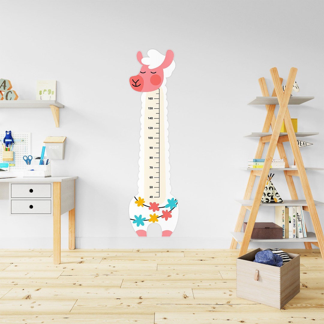 Wall Sticker, Height Chart for Kids, Height Measuring Llama, Height ...
