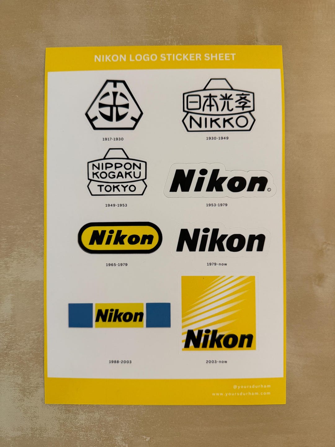 Nikon Logo Evolution Sticker Pack - 8 Stickers - Etsy