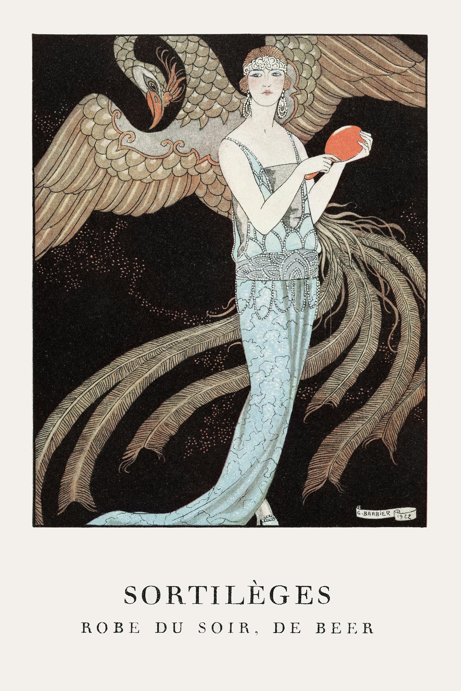 Sortilèges Art Print, Vintage French Art Deco Poster, 1920s Fashion ...