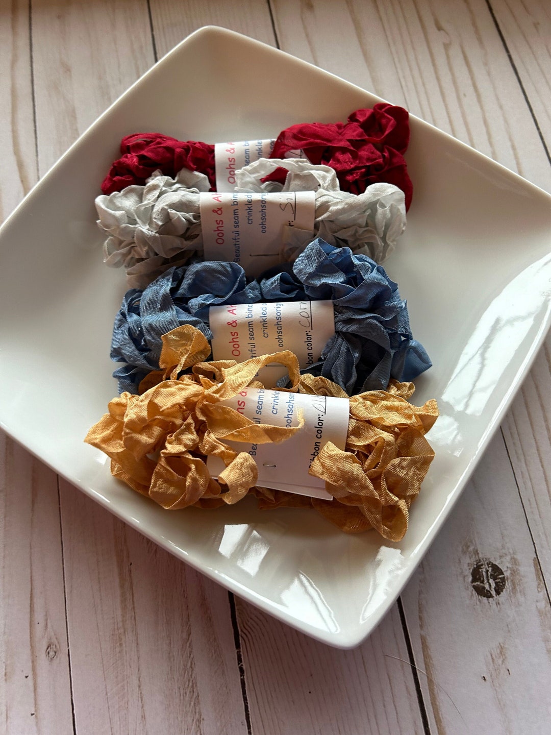 Scrunched Crinkled ROYALTY Colors Seam Binding Ribbon 20 Yards ...