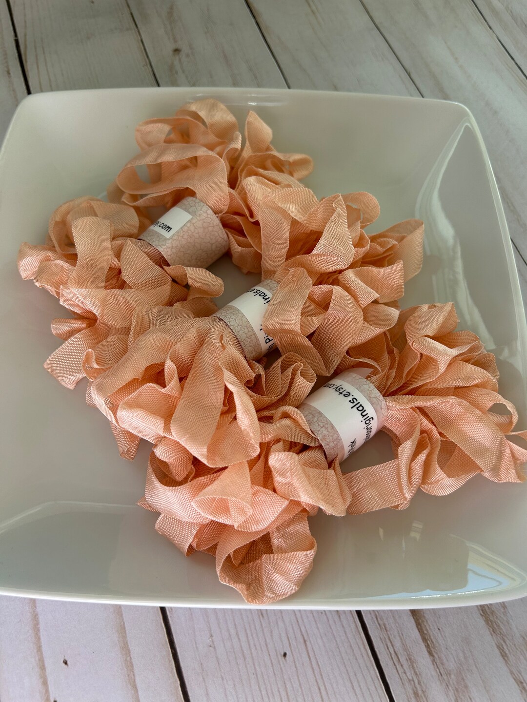 NEW Color Scrunched Crinkled Curly BLUSH PINK Seam Binding Ribbon, 5 ...