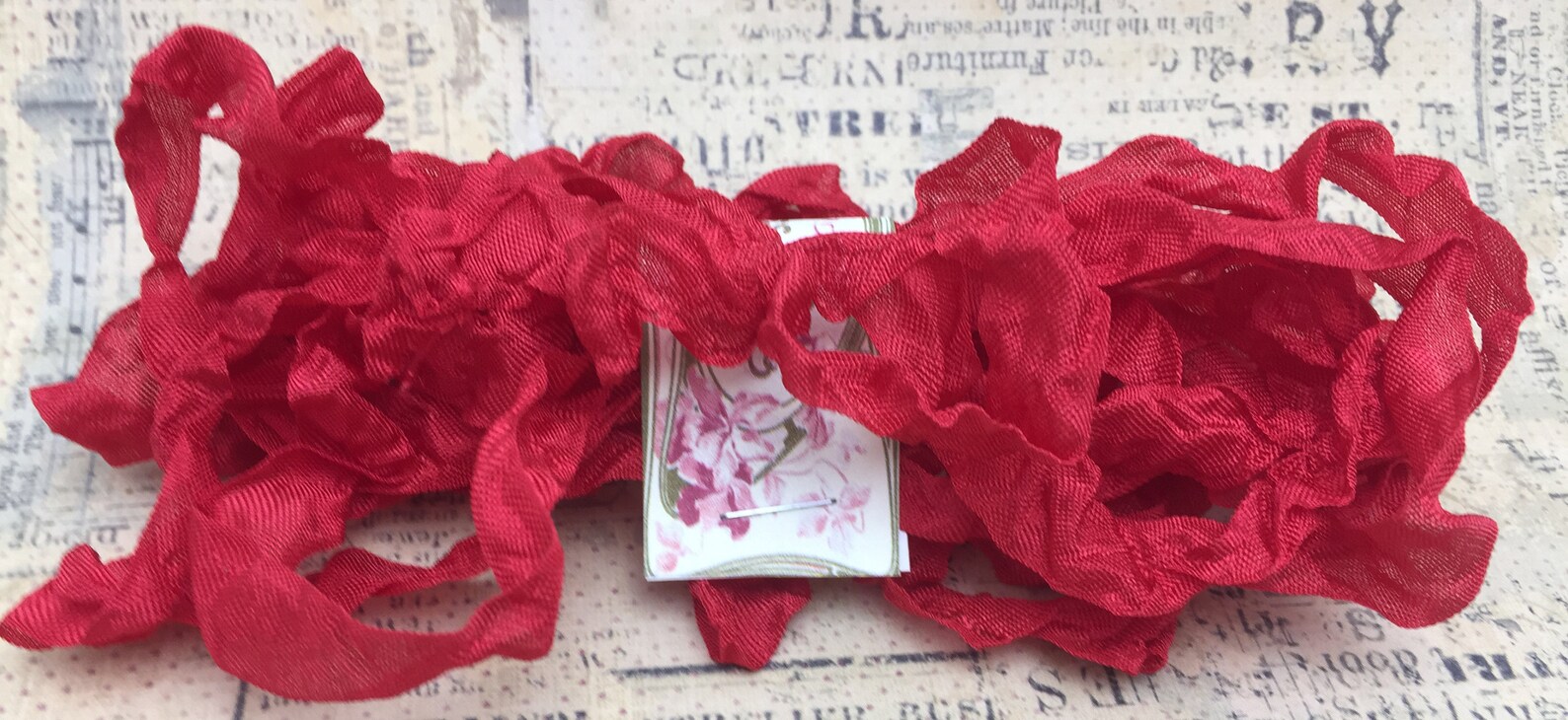 Scrunched Crinkled Lipstick Red Seam Binding 1/2 Inch - Etsy