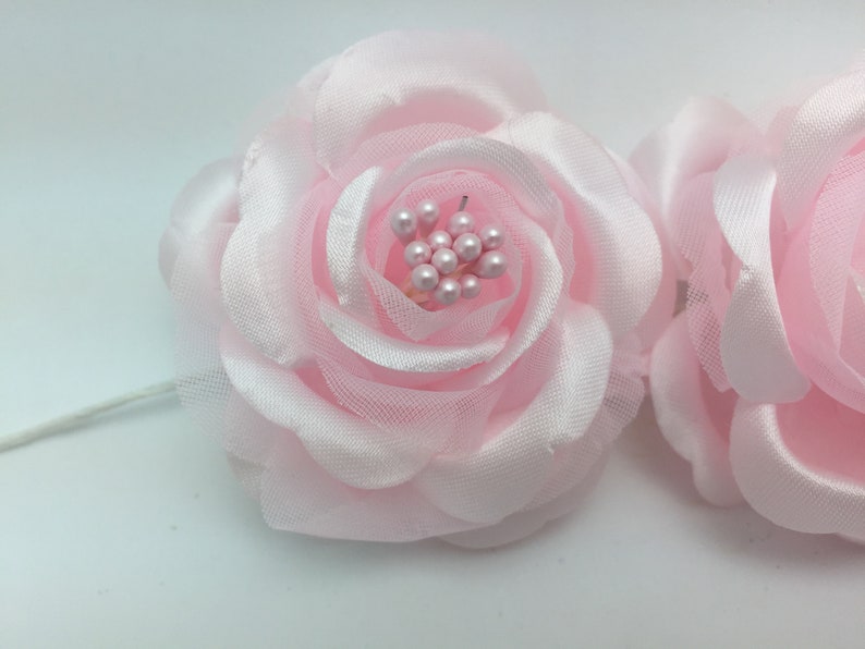 2.5 Pink Silk Single Rose Flower sachet supplies | Etsy