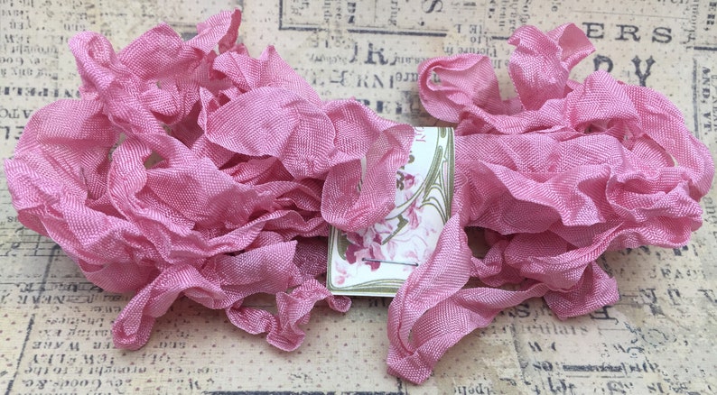 Scrunched Crinkled Antique Pink Seam Binding 1/2" Inch Wide 5 Yards ...