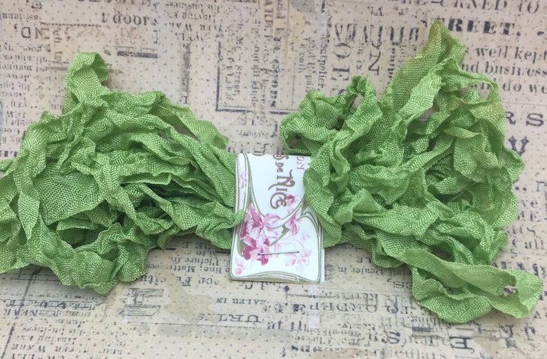 Vintage Hug Snug Scrunched Crinkled Moss Green Seam Binding - Etsy