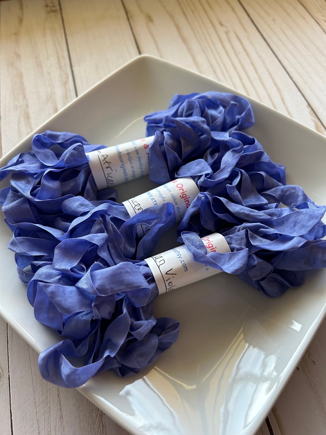 NEW Color Scrunched Crinkled Curly AFRICAN VIOLET Seam Binding Ribbon ...