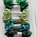 30 Yds Shades of Green Greens/seam Binding Crinkled Crinkly Curly Seam ...