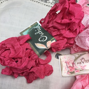 Scrunched Crinkled VALENTINE Pinks Seam Binding 1/2 Inch Wide 15 Yards ...