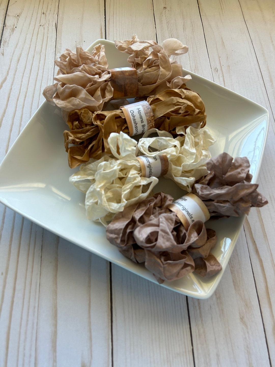 Scrunched Crinkled Beige Colors Seam Binding Ribbon 20 Yards ...