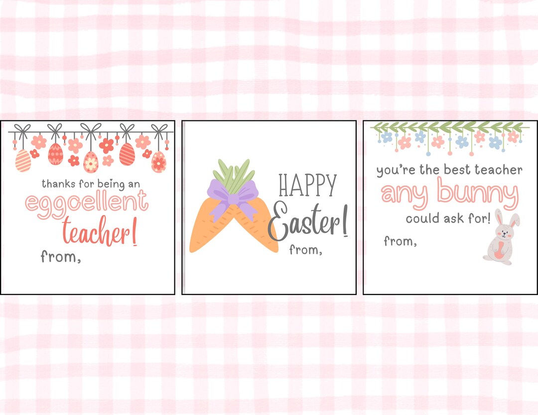 Teacher and Friend Easter Gift Tag-eggcellent-any Bunny-classroom ...