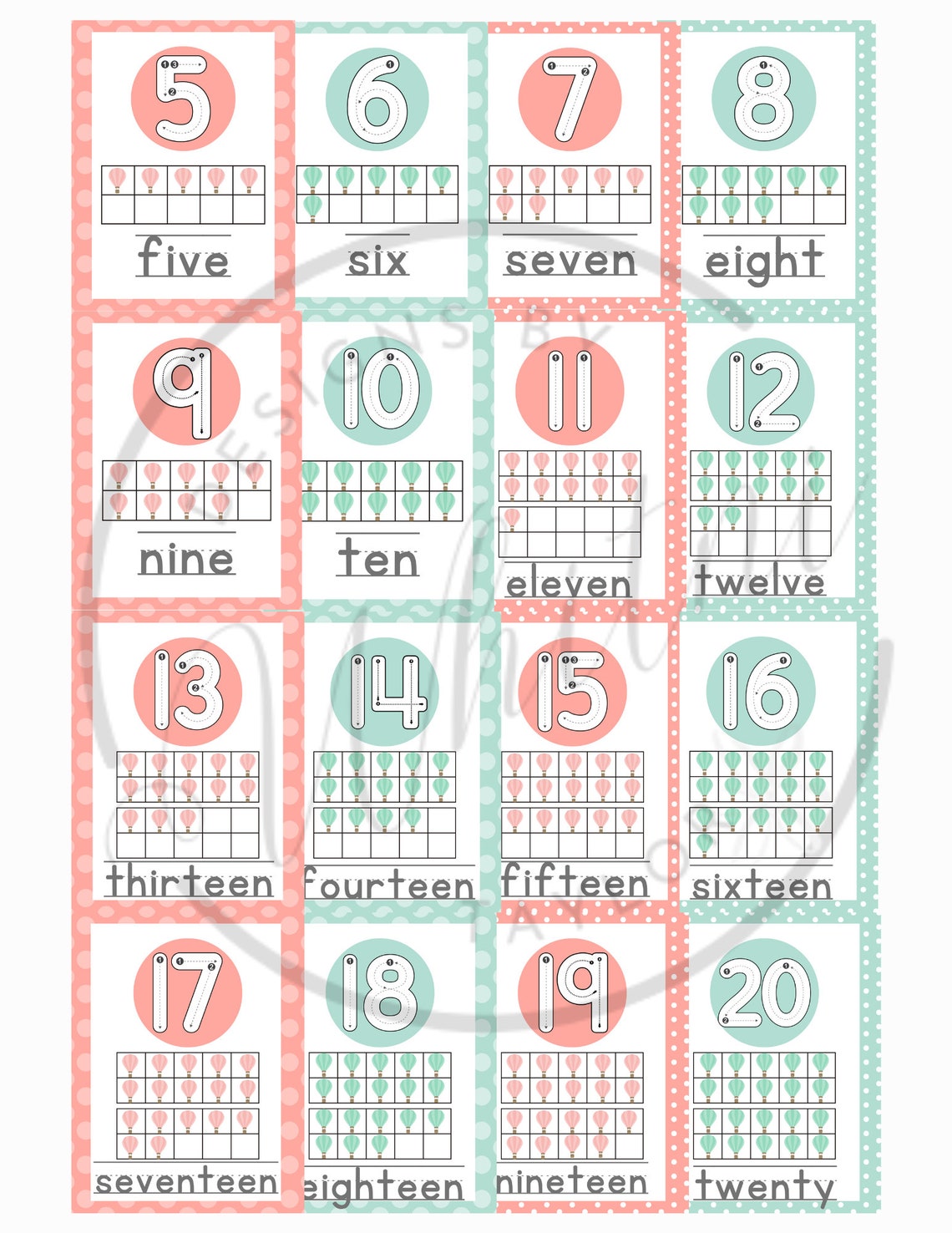 Ten Frame Posters Tracing Posters Number Formation - Etsy