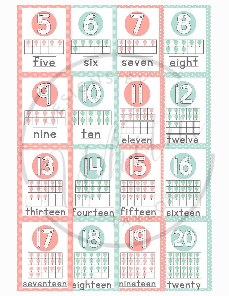 Ten Frame Posters - Tracing Posters - Number Formation - Etsy