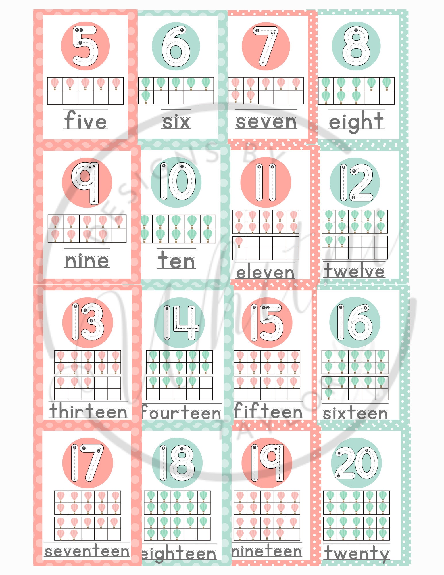 Ten Frame Posters Tracing Posters Number Formation - Etsy