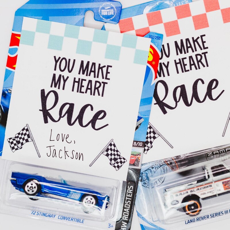 Race Car Valentine - Etsy