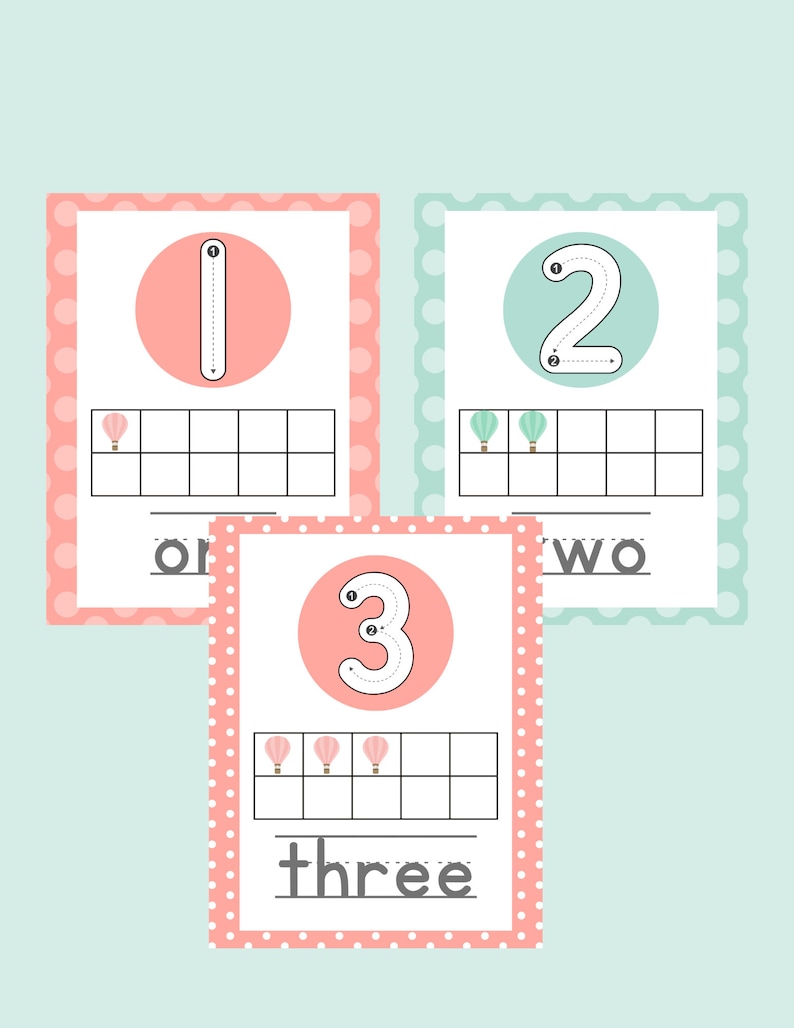 Ten Frame Posters - Tracing Posters - Number Formation - Etsy