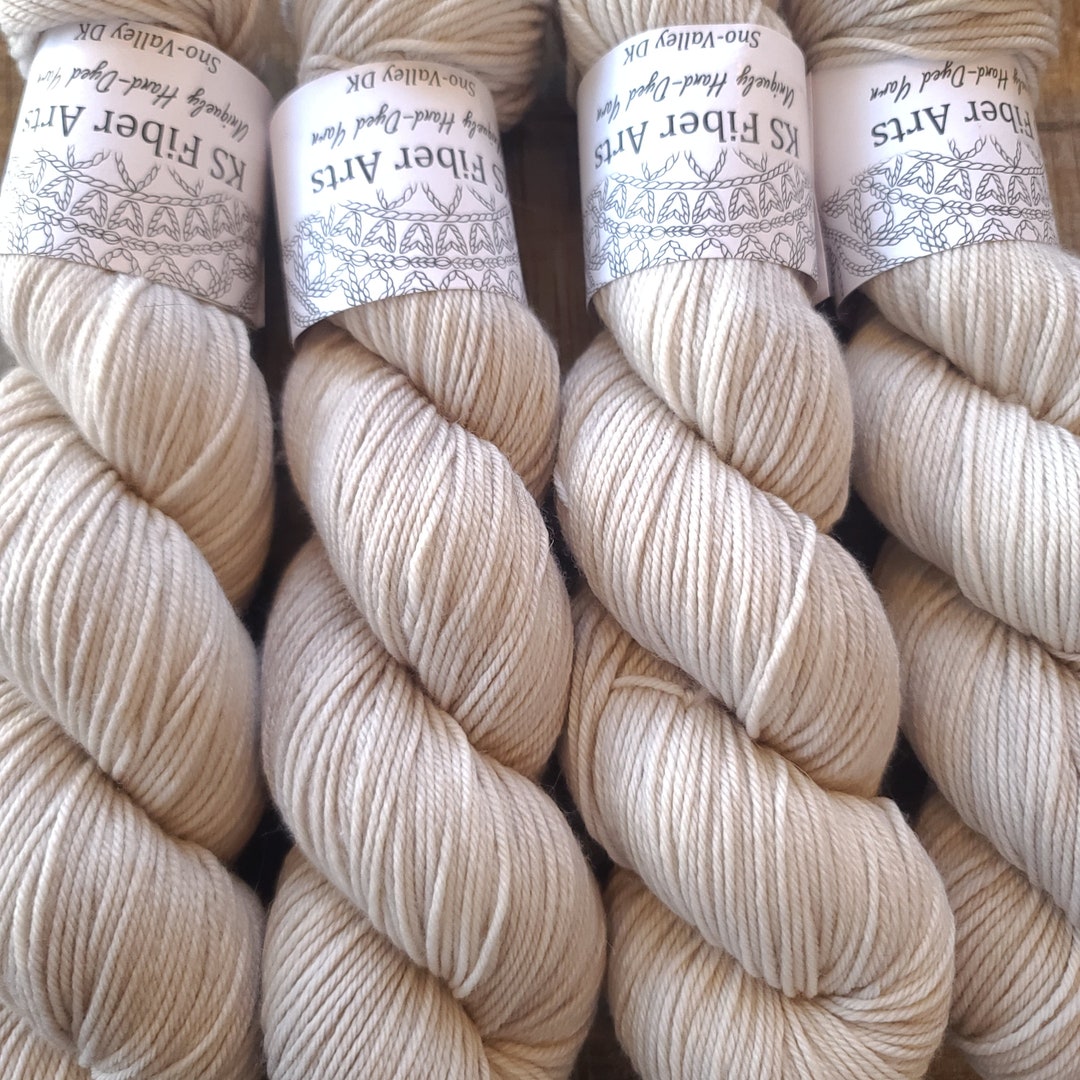 Oatmeal Colorway Hand-dyed Yarn, Superwash Merino DK Weight - Etsy