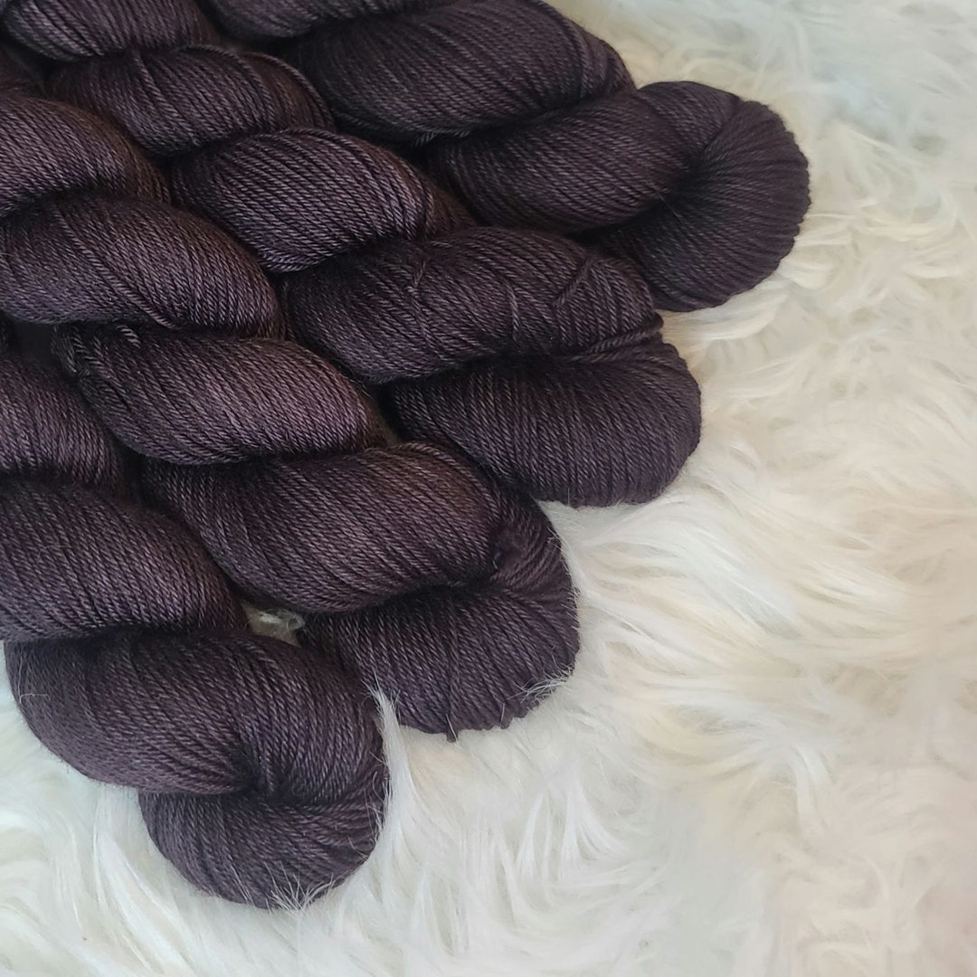 Black Cat - DK & Light Worsted Weight - Hand Dyed Yarn - Superwash ...