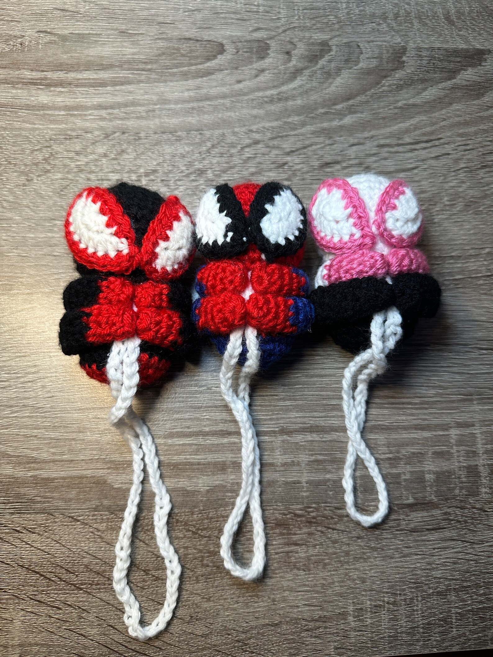 Crochet Upside Down Spider-man Car/backpack/bag Hanger Miles Morales ...