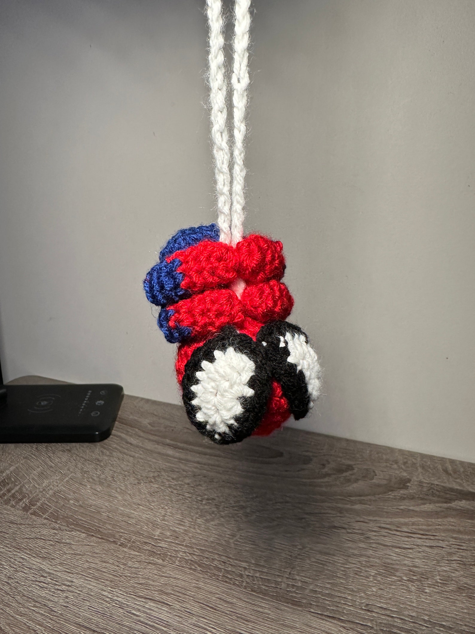 Crochet Upside Down Spider-man Car/backpack/bag Hanger Miles Morales ...