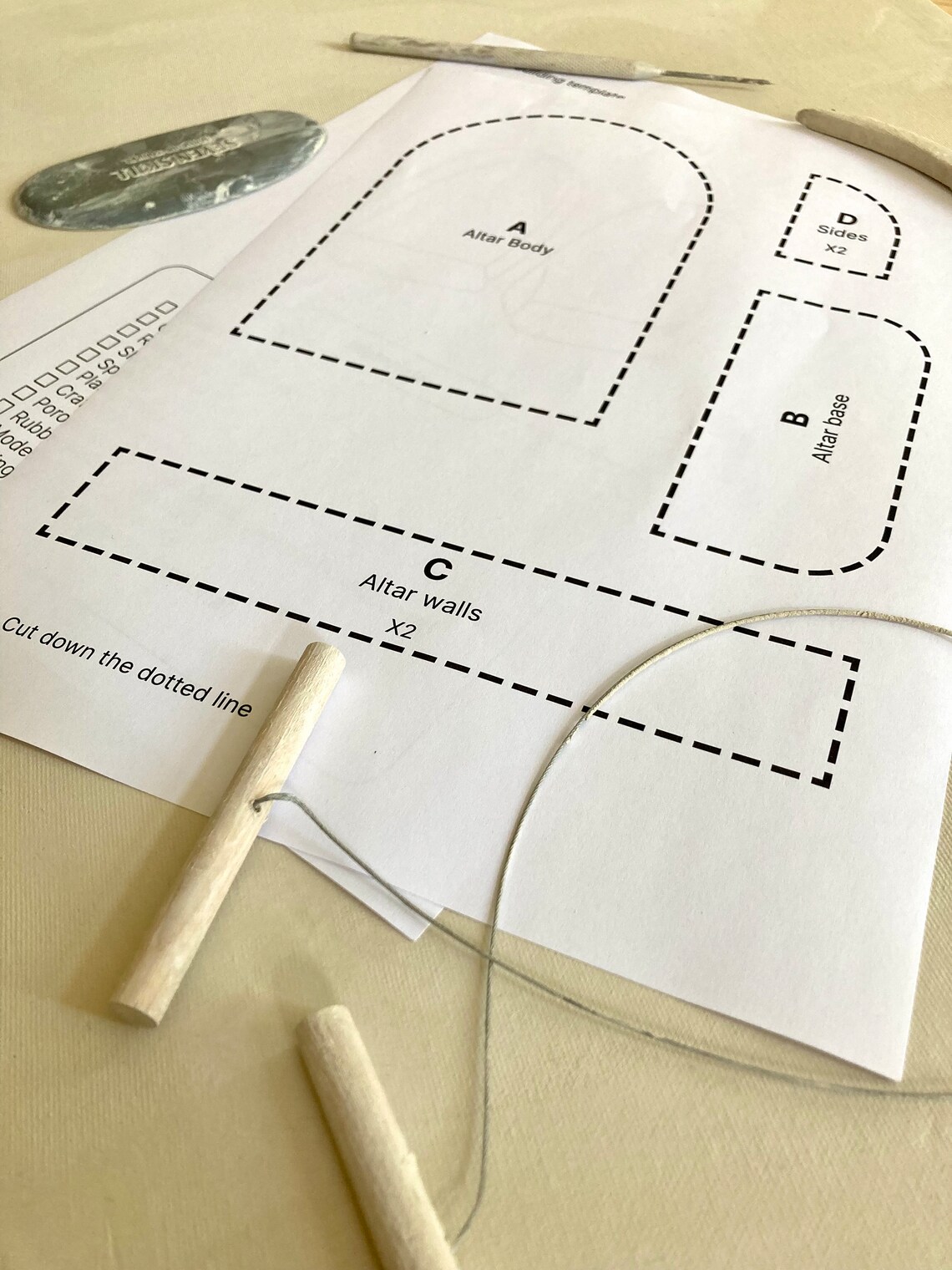 Altar Slab Building Template Slab Pottery Altar Template Pottery ...