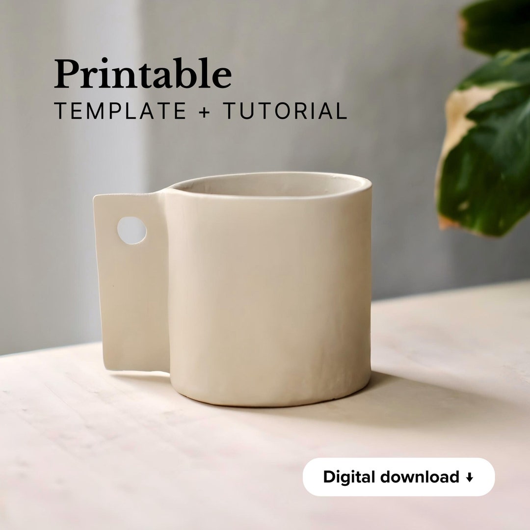 Mug Slab Building Template Pottery DIY Tutorial Slab Building Mug ...