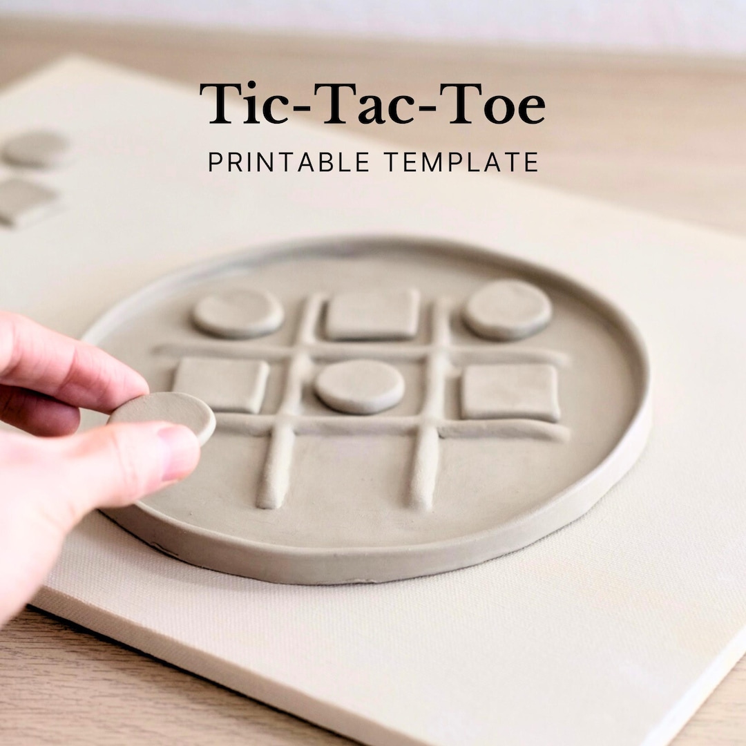 Tic Tac Toe Pottery Template: Slab Building DIY Ceramic Game (PDF ...