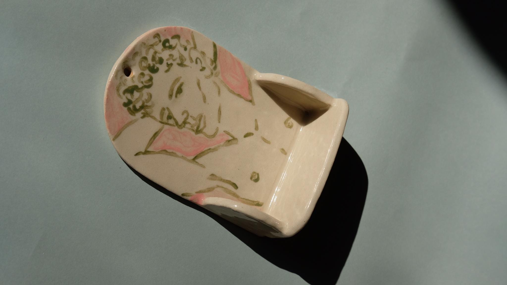 Handmade Ceramic Altar Shelf: Wall Hanging Shrine Decor - Etsy